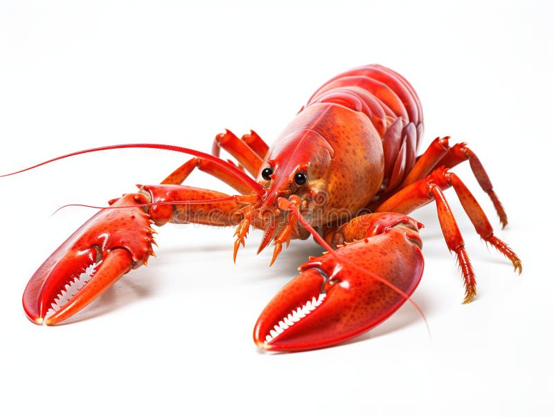 Crayfish Isolated on the White Background Stock Illustration ...