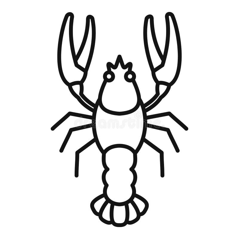 Crawfish Outline Stock Illustrations – 409 Crawfish Outline Stock ...