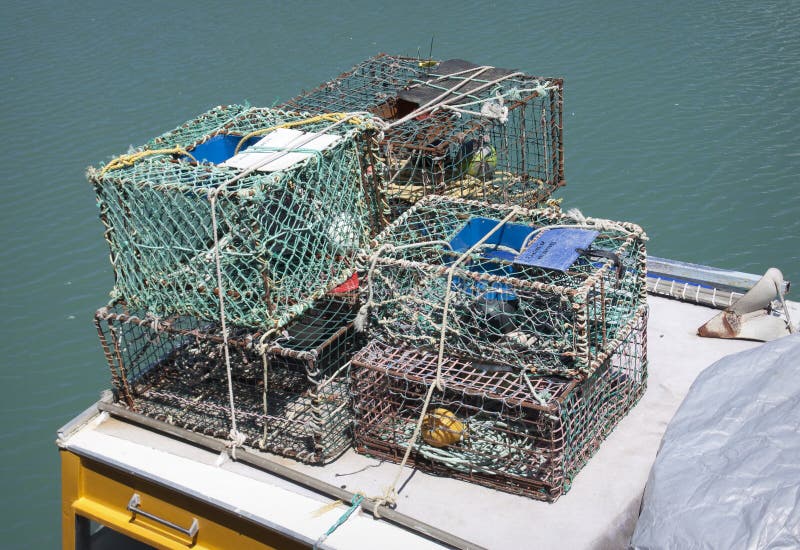 Crayfish nets stock photo. Image of harbor, industry - 47748626
