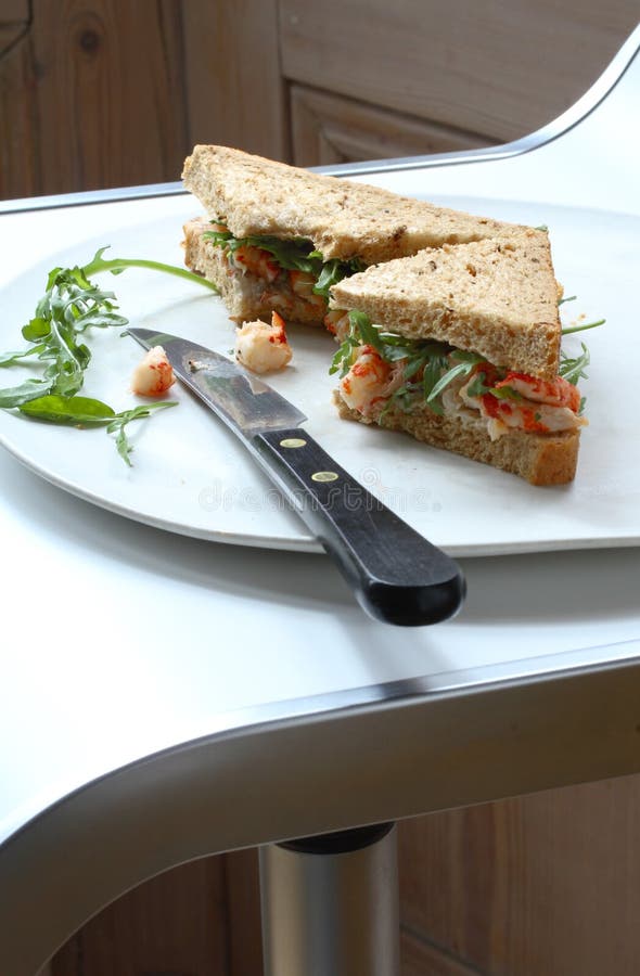Crayfish and Rocket Sandwich Stock Photo - Image of meal, hungry: 11434664