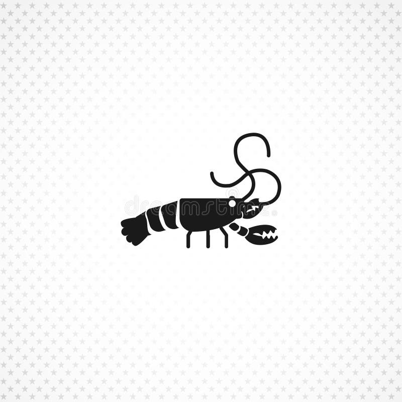 Crayfish, Vector Illustration, Flat Style, Side View, Black Stock ...