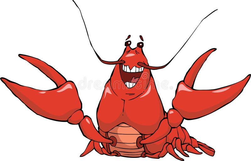 Smiling crayfish chef stock vector. Illustration of armor - 20853903