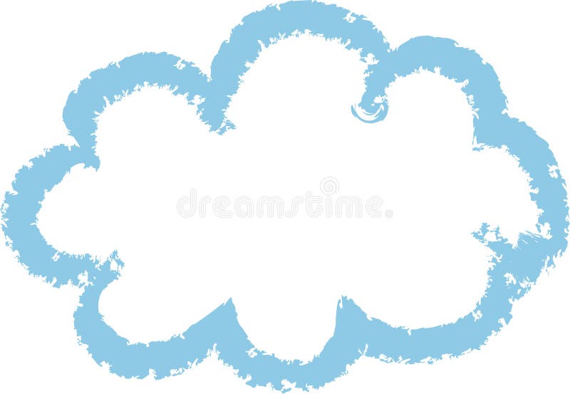 Crayon Art Cloud stock illustration. Illustration of hand - 370146074