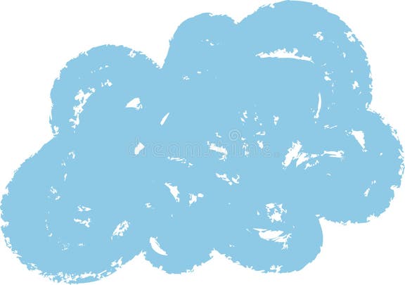 Crayon Art Cloud stock vector. Illustration of crayon - 370146370