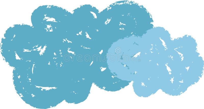 Crayon Art Clouds stock vector. Illustration of texture - 370151275