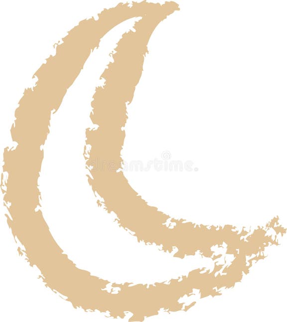 Crayon Art Moon stock vector. Illustration of children - 370115315