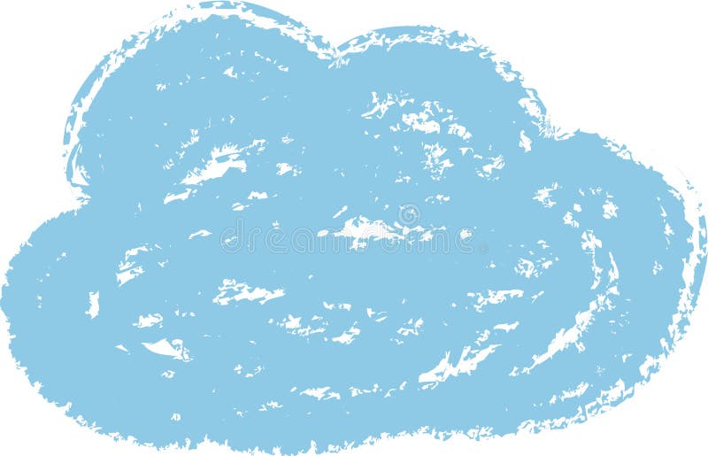 Crayon Art Sky Cloud stock illustration. Illustration of chalkboard ...