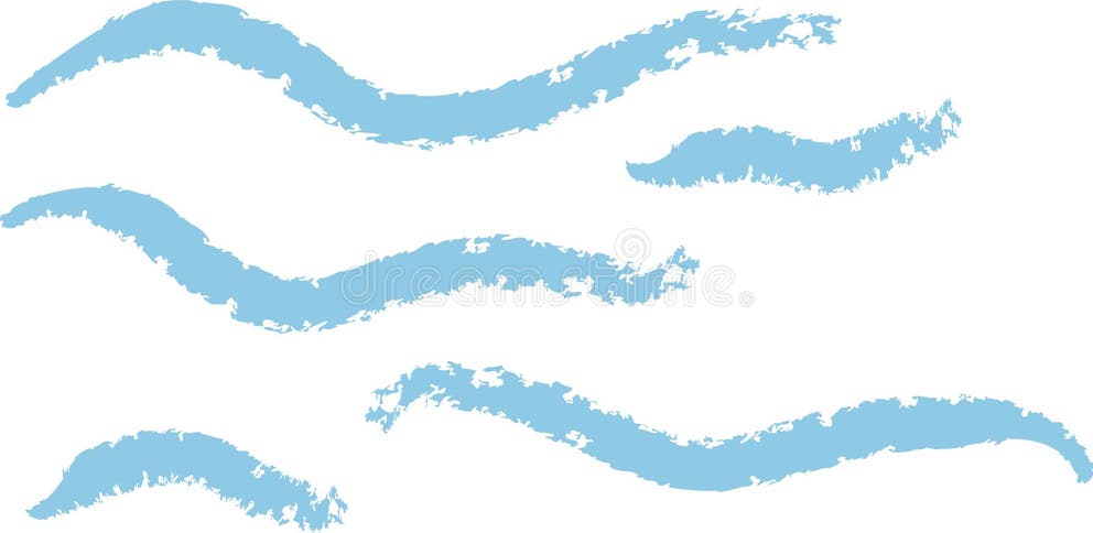 Crayon Art Waves stock illustration. Illustration of drawn - 370144104