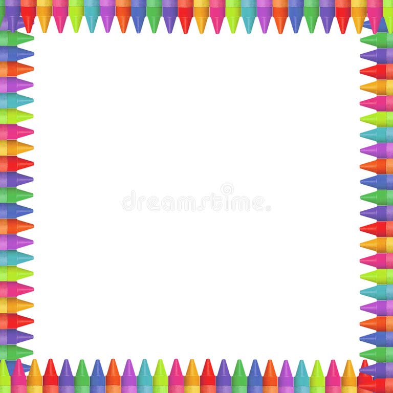 Crayon Border stock illustration. Illustration of spectrum - 32869951
