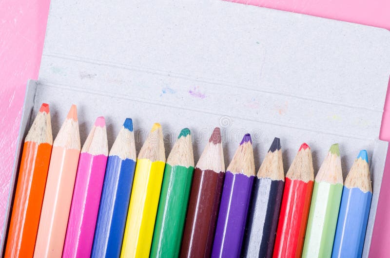 Crayon Box stock photo. Image of colour, pencils, various - 4840028