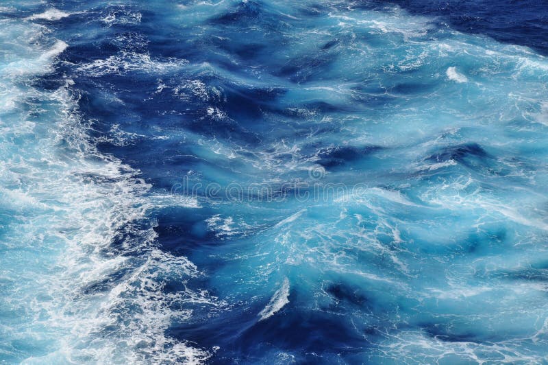 Blue Color Waves with White Caps Stock Image - Image of water, tint ...