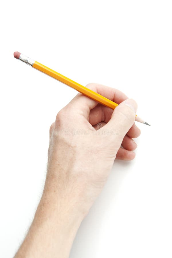 Une Main D'enfant Dessine Avec Un Crayon Rouge Image stock - Image du ...