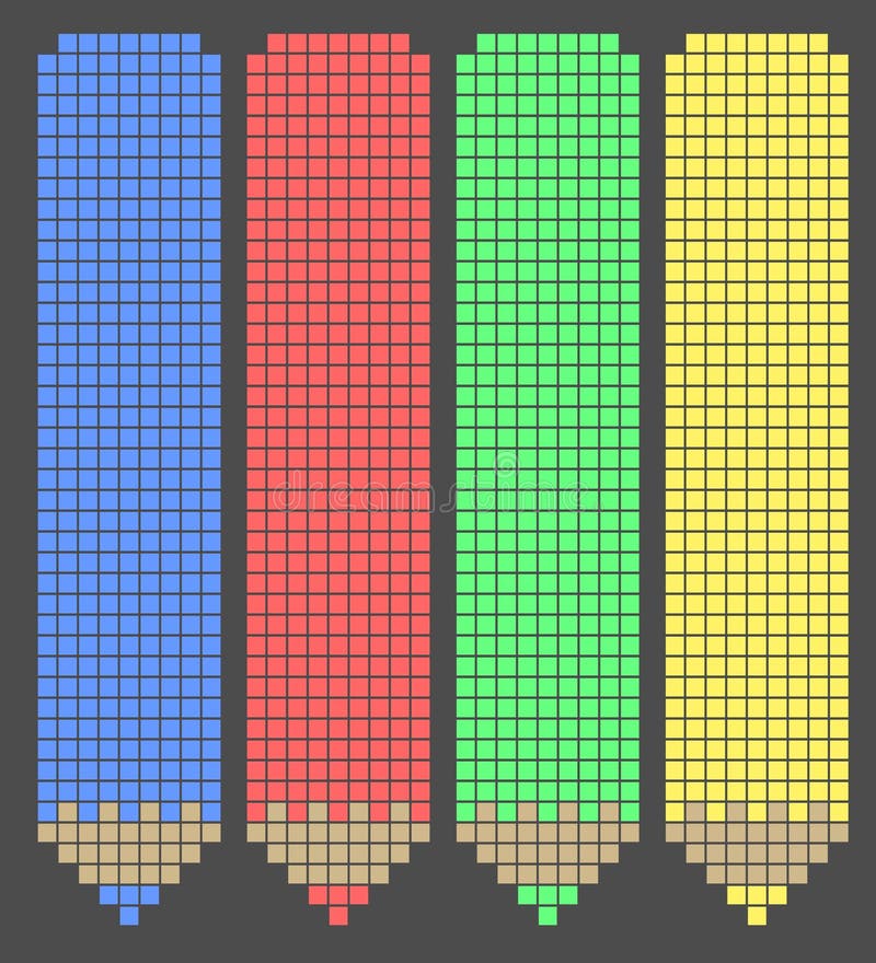 Crayon de pixel illustration de vecteur. Illustration du annotez - 29371969