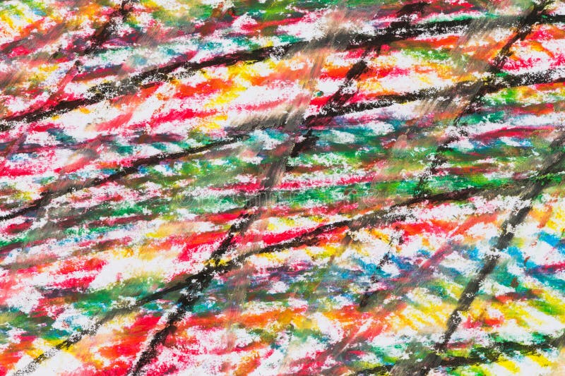 Crayon Drawing Texture of Different Colors - Abstract Background Stock ...