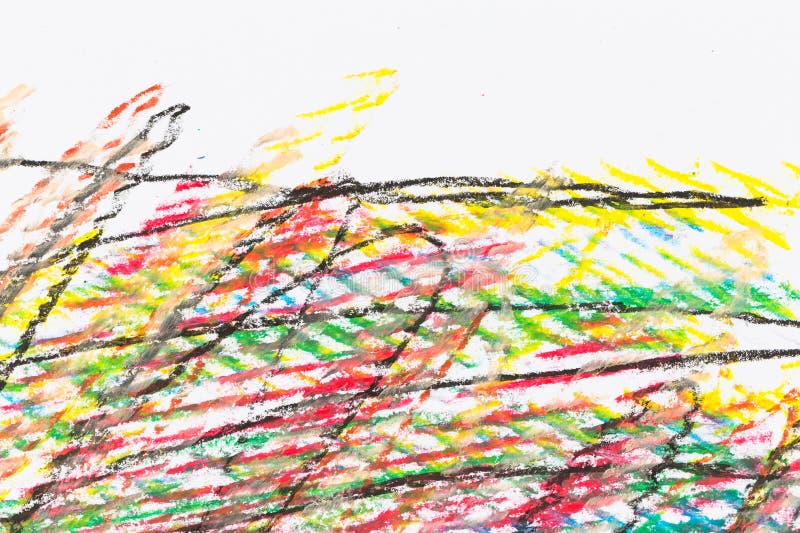 Crayon Drawing Texture of Different Colors - Abstract Background Stock ...