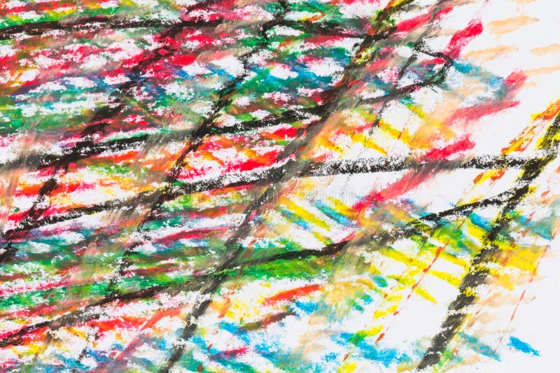 Crayon Drawing Texture of Different Colors - Abstract Background Stock ...