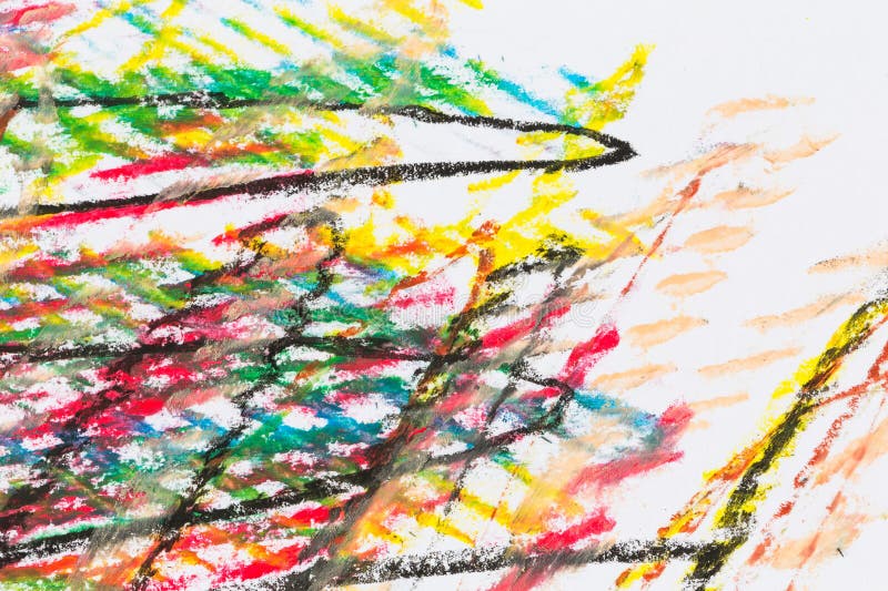 Crayon Drawing Texture of Different Colors - Abstract Background Stock ...