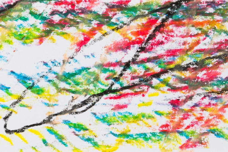 Crayon Drawing Texture of Different Colors - Abstract Background Stock ...
