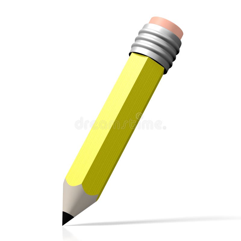 Crayon Jaune D'isolement Sur Le Fond Blanc Illustration de Vecteur ...