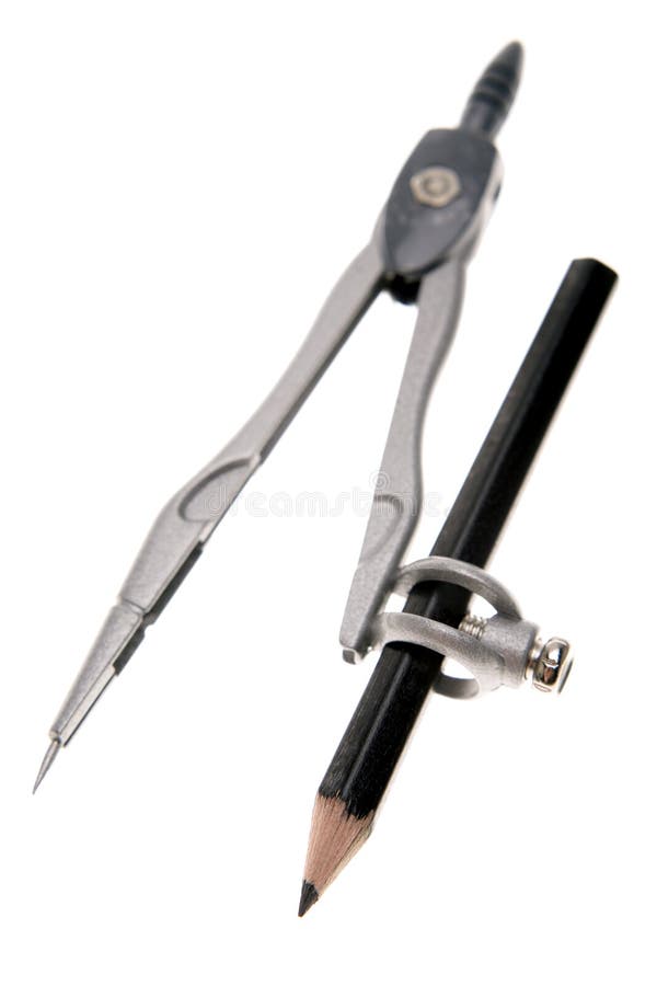 Crayon et compas image stock. Image of studio, dessins - 4170201