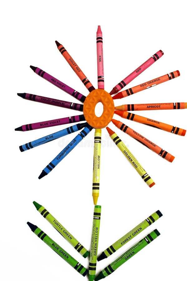 Crayon Flower stock photo. Image of creative, educate - 1115118