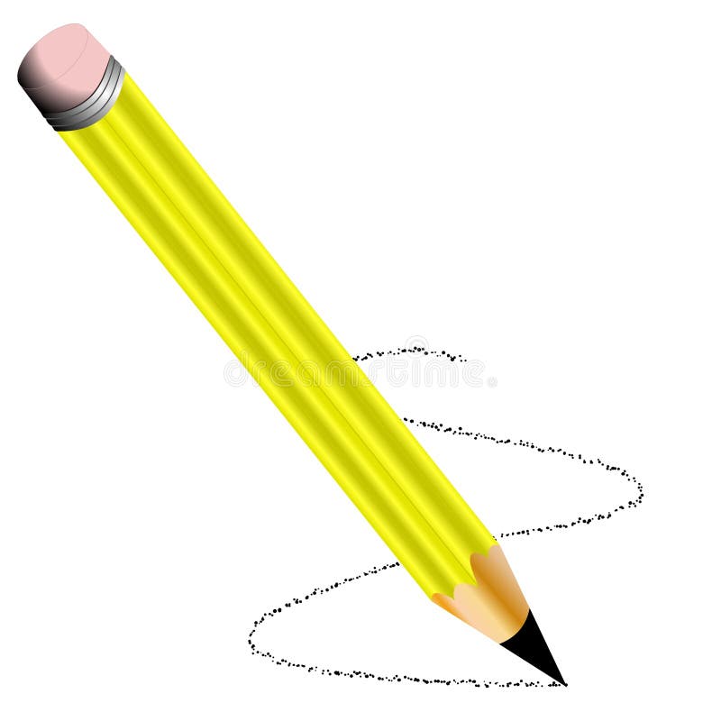 Crayon jaune pointu illustration stock. Illustration du remarques - 383646