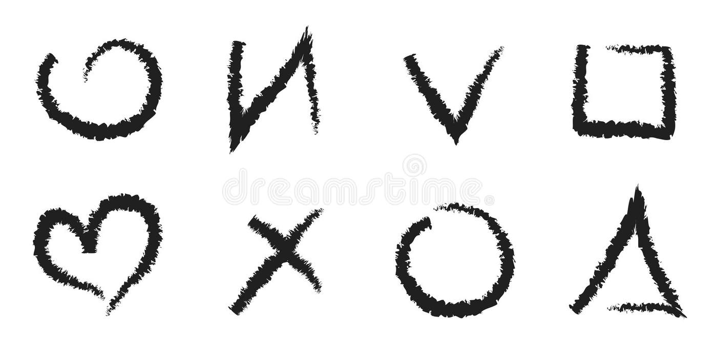 Hand Drawn Triangle Circle Square Stock Illustrations – 3,622 Hand ...