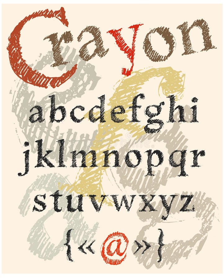 Crayon lettering stock illustration. Illustration of graphic - 32354828