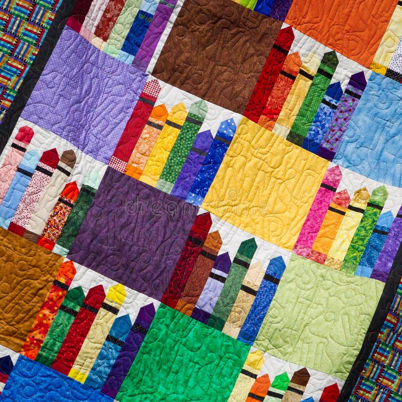 Crayon Quilt stock photo. Image of colorfulquilt, crayonquilt - 42953230