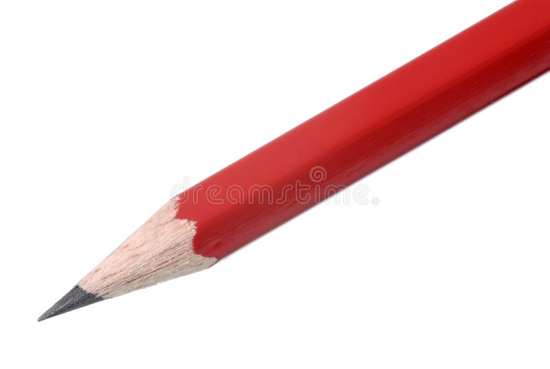 Crayon Rouge Sur Un Fond Blanc Photo stock - Image du palette ...