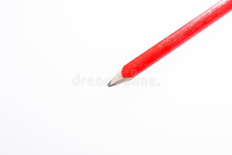 Crayon Rouge De Construction D'isolement Sur Le Blanc Image stock ...
