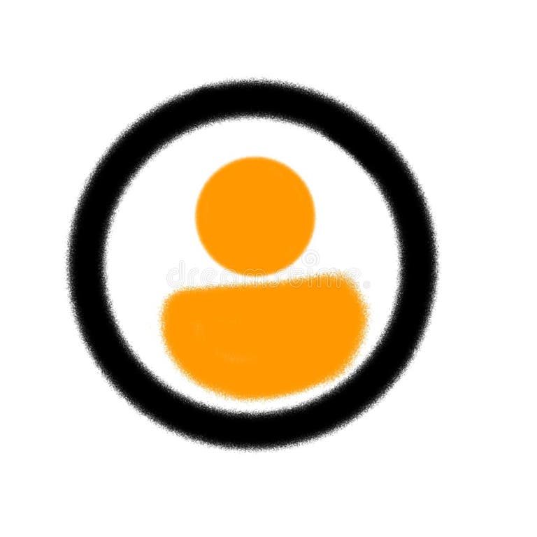 Crayon Style Profile Icon Two Tone Color Stock Illustration ...