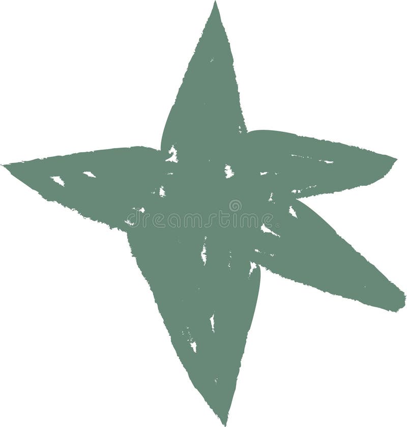 Crayon Style Star Shape stock vector. Illustration of craft - 371043807