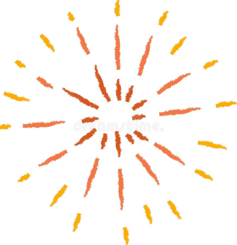 Crayon Sunburst Rays Burst Pattern Stock Vector - Illustration of ...