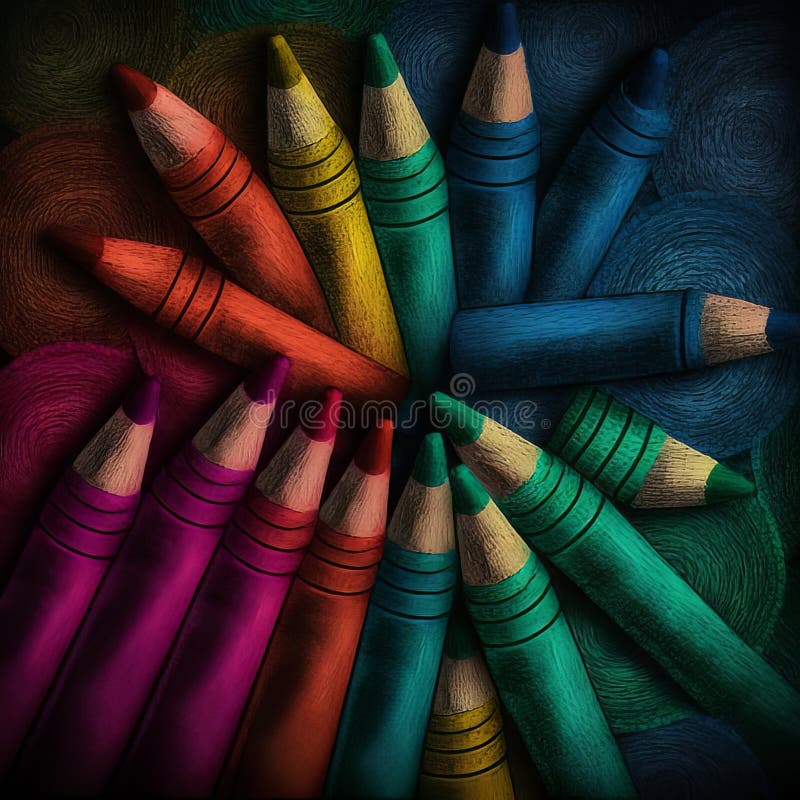 Crayon Textured Background (generative AI) Stock Illustration ...