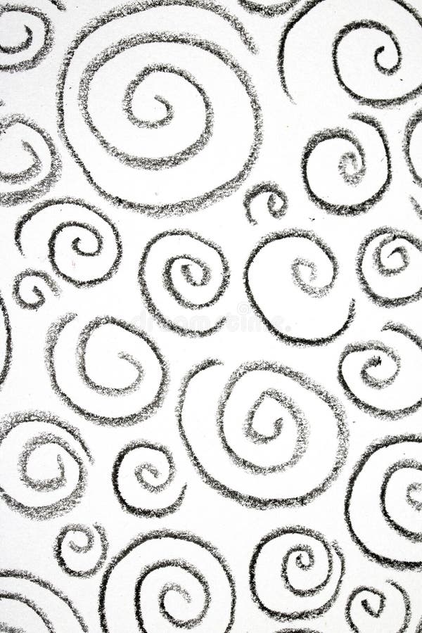 Crayon Wiggly Swirl Drawing Lines in Different Colours on White ...