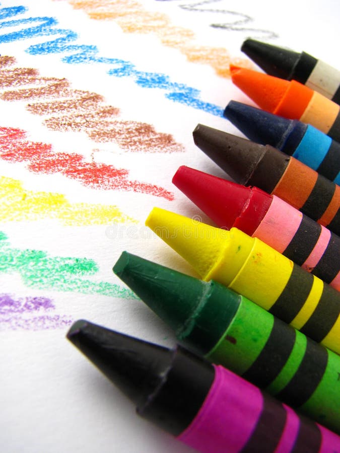Box of Brand New Crayons stock photo. Image of wrapper - 121758076