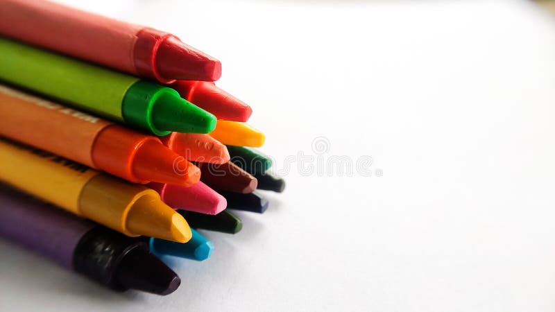 Crayons Arranged in a Pyramid Shape. Stock Photo - Image of colorful ...