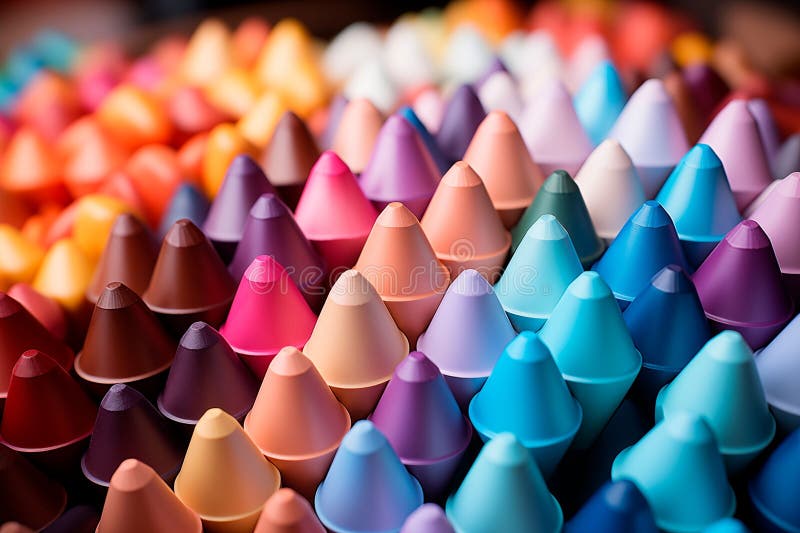 Crayons are Arranged Together in a Colorful Stack of Colors Stock ...