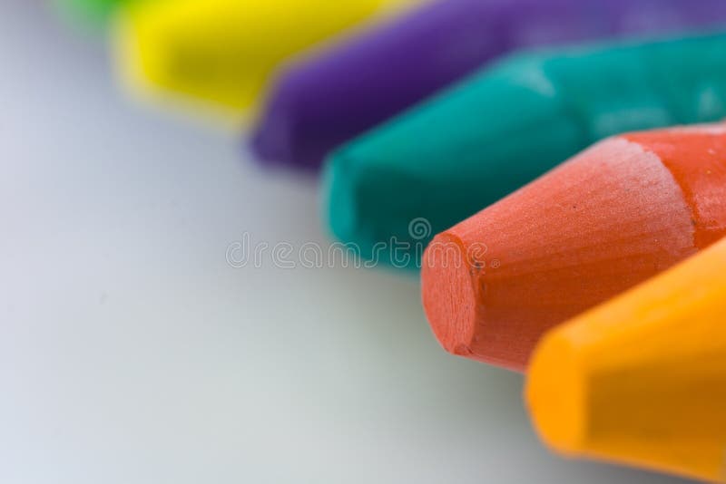 Crayons Close-up stock photo. Image of space, bright - 12492436