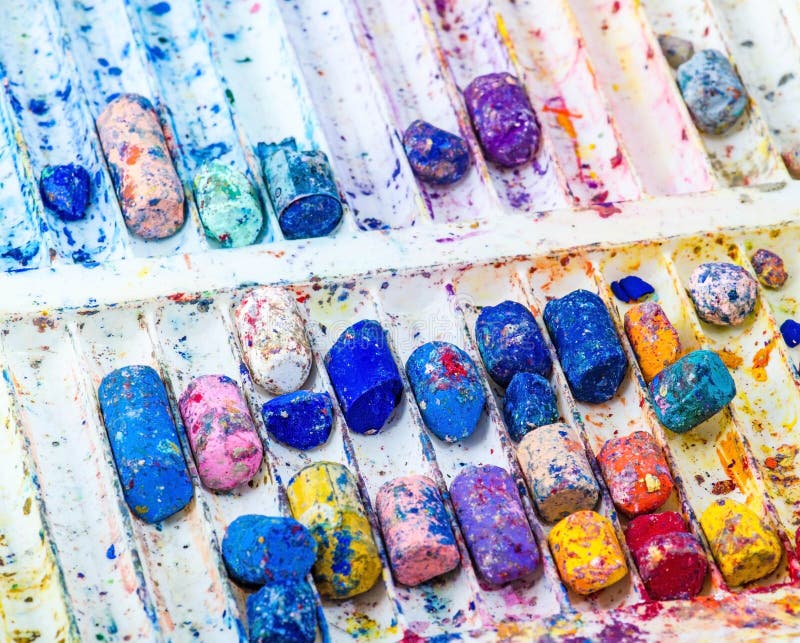 Crayons color tray stock image. Image of colors, adjoined - 58551791