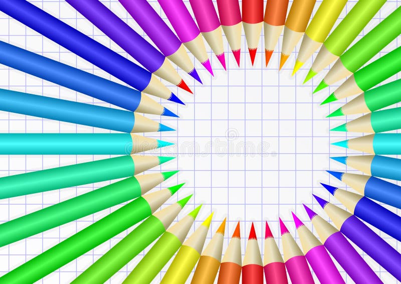 Crayons stock vector. Illustration of coloured, multi - 138106014