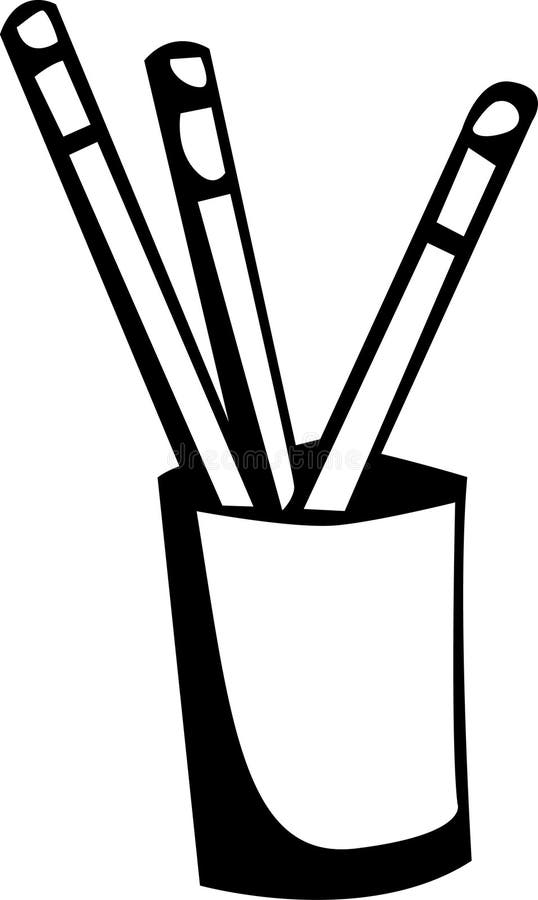 Crayons dans un pot. illustration de vecteur. Illustration du ... Crayons dans un pot. illustration de vecteur. Illustration du ...