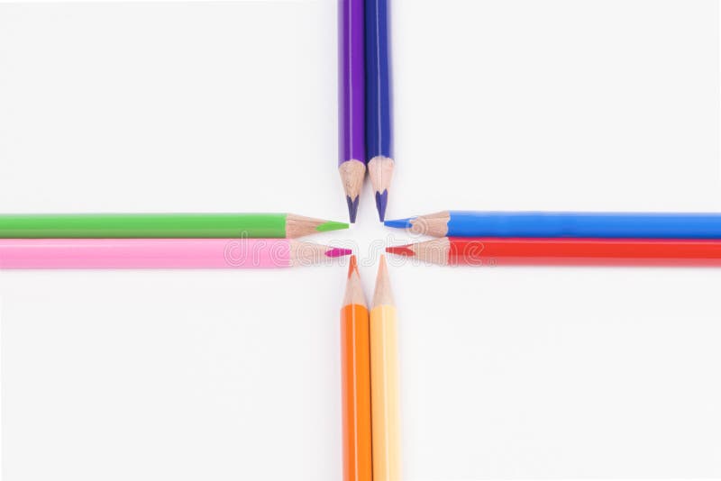 Crayons of Different Colors Stock Photo - Image of colors, cross: 53402606