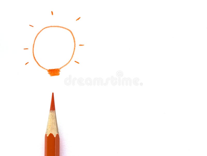 Crayons Drawing Light Bulb, Business Idea Concept Stock Image - Image ...