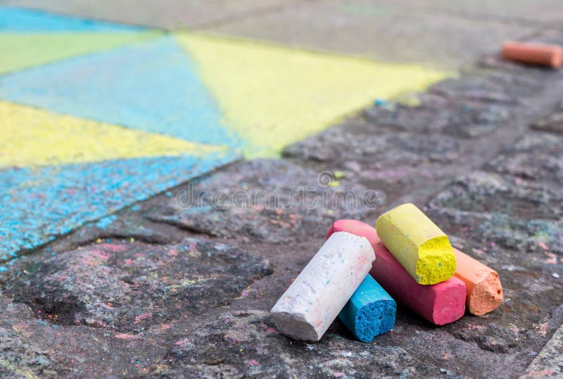 Crayons on the floor stock image. Image of colourfully - 193381445