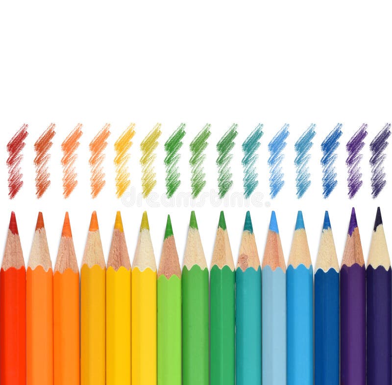 Colorful Crayons in a Row Seamless Border Stock Image - Image of paint ...