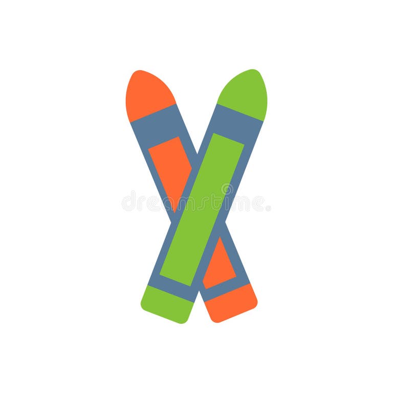 Crayons Icon Design Template Elements, Drawing Crayon in Flat Design ...