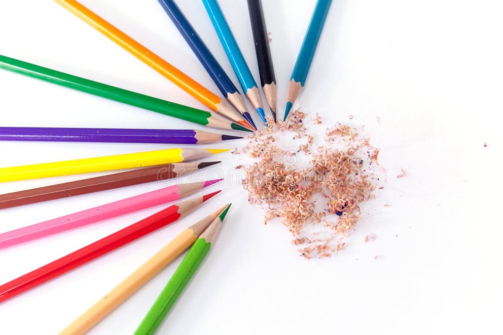 Crayons with Many Beautiful Colors Available Stock Image - Image of ...