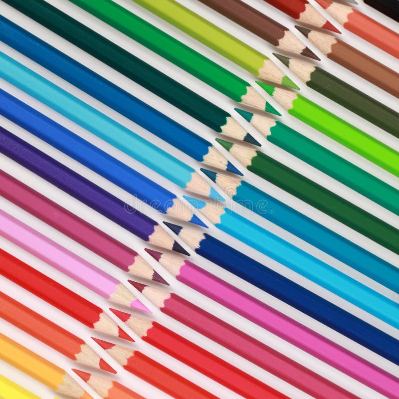 Crayons in a row stock image. Image of equipment, supplies - 23284685